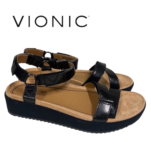 Vionic | Shoes | New In Box Vionic Womens Kayan Black Adjustable ...